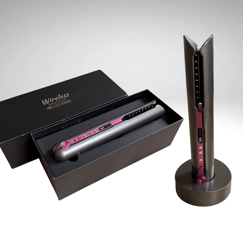 StyleFlex Pro Cordless Ceramic Flat Iron | Portable Hair Straightener ...